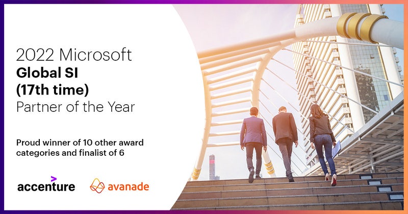 Accenture e Avanade recebem prêmio Parceiro do Ano Microsoft Global SI ...